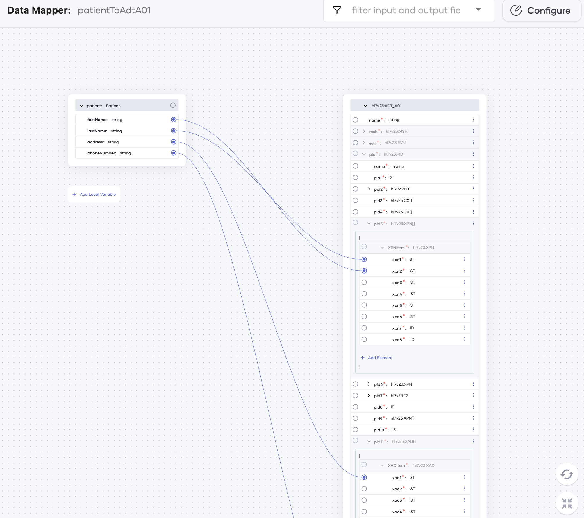 Populating HL7 messages - Healthcare Solution Documentation